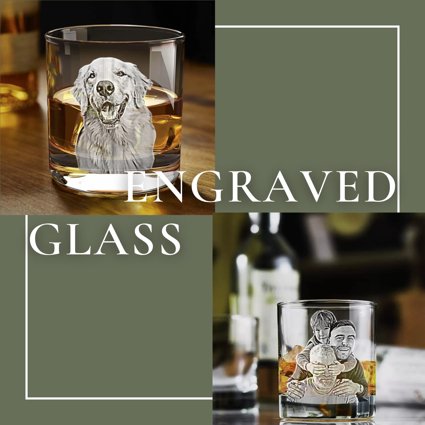 Custom Engraved Whiskey Glass with Photo or Logo – Custom Mayy Arts